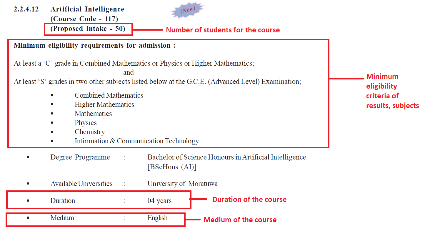 How to select a government university courses? - ICT Notes